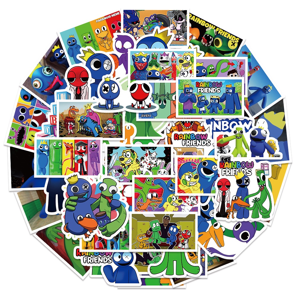 60 Pzs Stickers Impermeables De PVC Juego Roblox Rainbow Friends ...