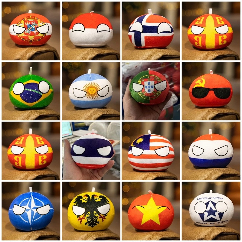 49 Estilos 10cm País Bola Juguetes De Peluche Polandball Colgante ...