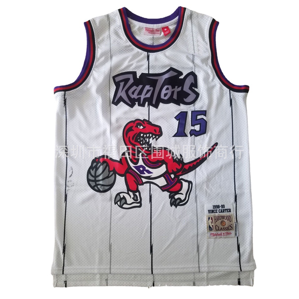 Nuevo punto NBA Jersey Raptors 15 blanco retro Carter baloncesto traje ...