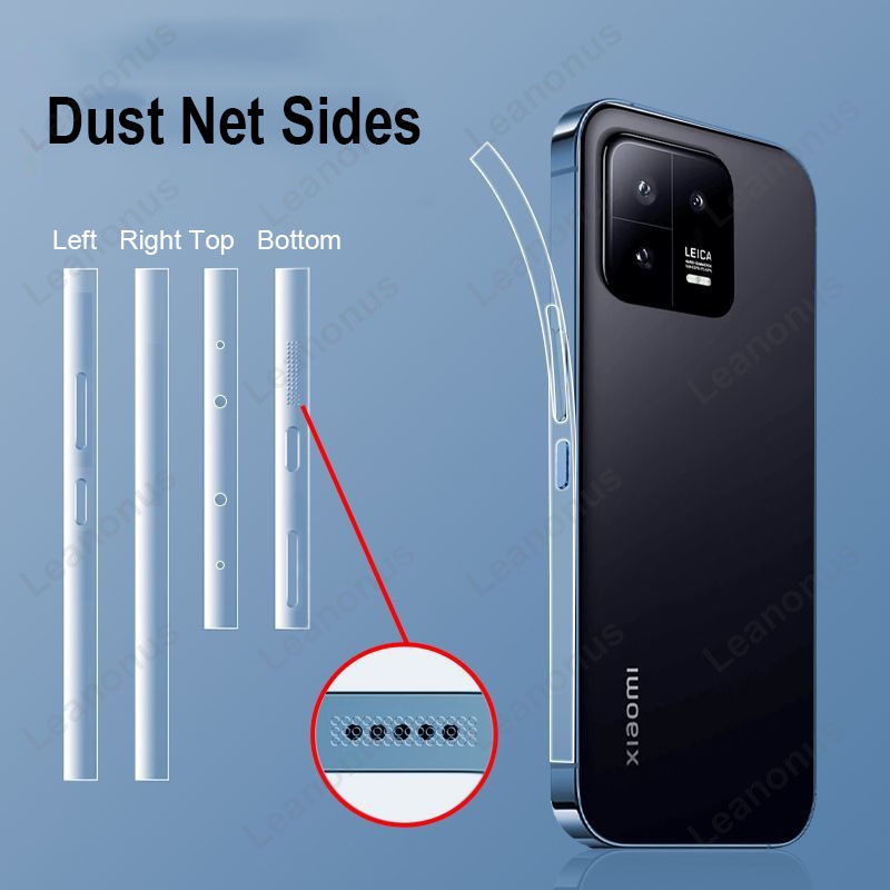 Piel Lateral Con Red De Polvo Para Xiaomi 13 Pro Hydrogel Clear Border ...