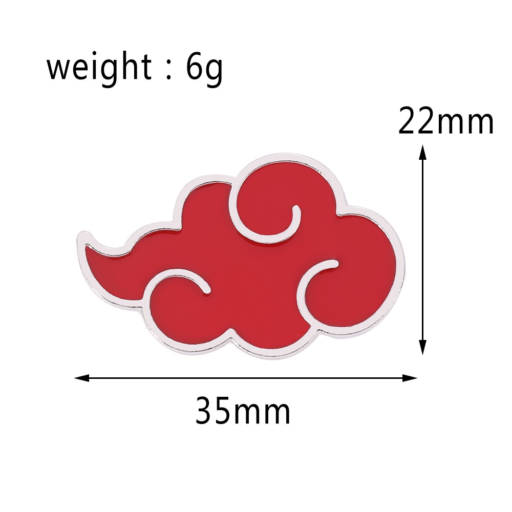 Naruto Akatsuki Broche Konoha Village Ninja Uzumaki Uchiha Sharingan Shuriken Dardo Nube Roja ...