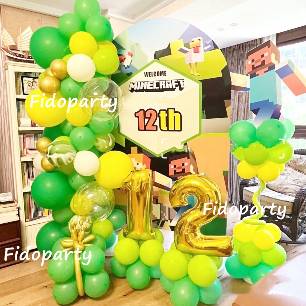 88pcs Minecraft Juego De Globos Fiesta De Cumpleaños Decoración Del ...