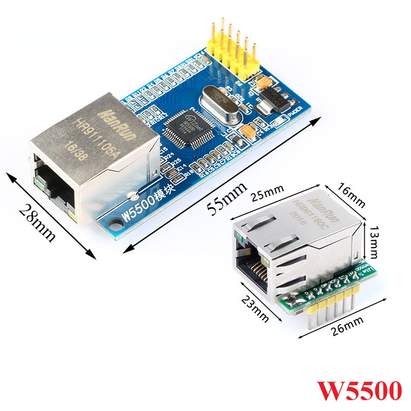USR-ES1 W5500 SPI A LAN Ethernet Módulo Convertidor TCP IP 51/STM32 Interfaz W5100 Para Arduino ...