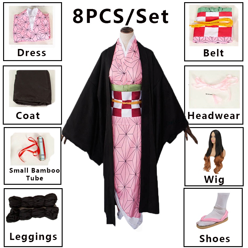 Anime Demon Slayer Kamado Nezuko Cosplay Kimetsu No Yaiba Disfraz ...