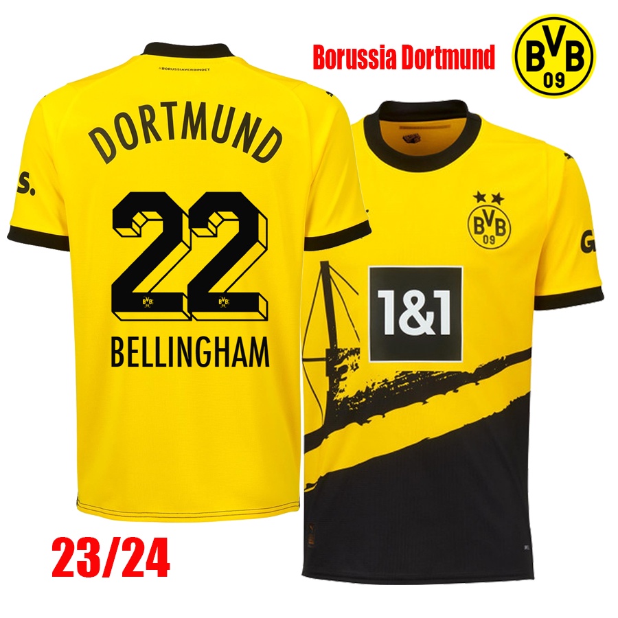 23-24 BELLINGHAM Polera De Fútbol En Casa 23/24 Borussia Dortmund REUS ...