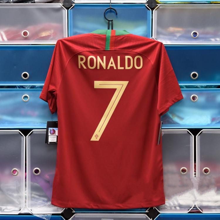 Polera Personalizada De Alta Calidad De Portugal 2018 Para El Hogar De Fútbol RONALDO | Shopee Chile