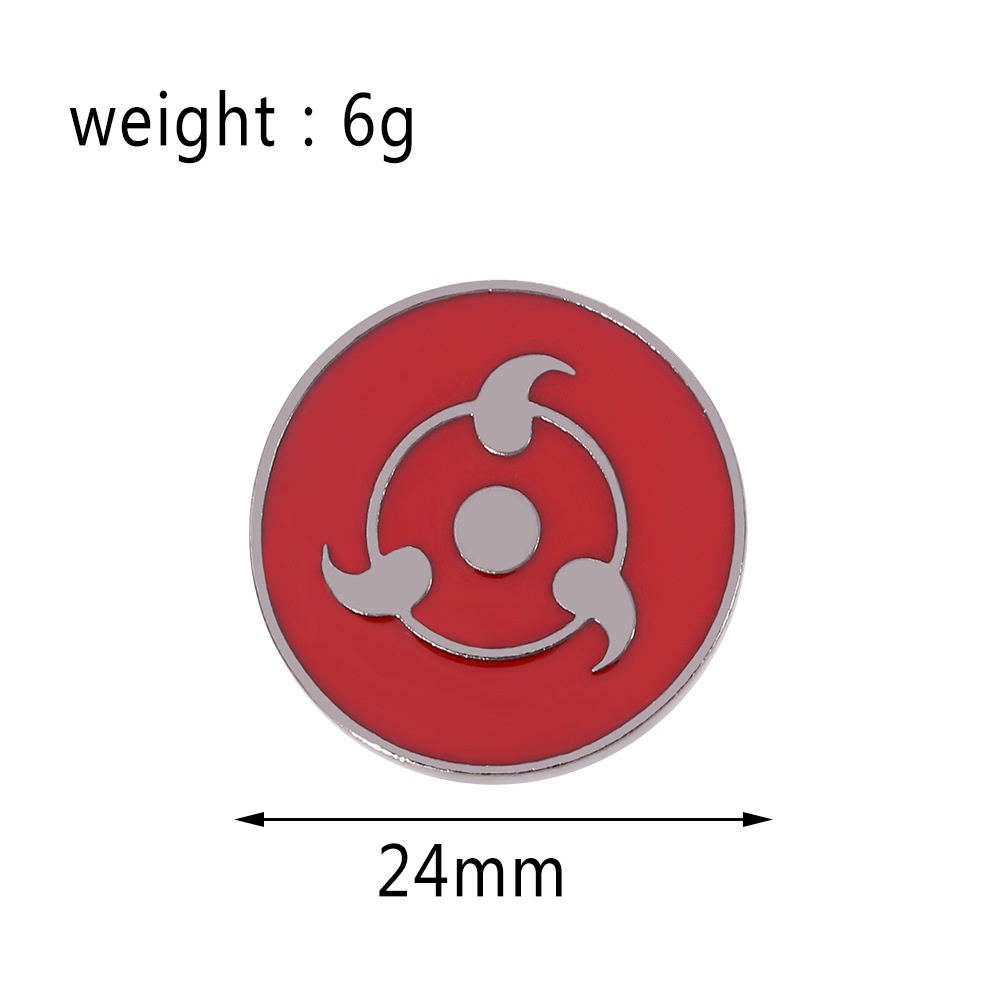 Naruto Akatsuki Broche Konoha Village Ninja Uzumaki Uchiha Sharingan ...