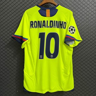 Camisa retro Barcelona 2005 /2006 camiseta de fútbol masculino 10 ...