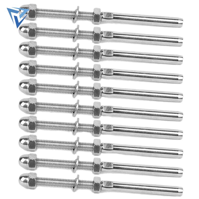 50 Piezas De Acero Inoxidable Barandilla Cable Tensor Roscado Extremo ...