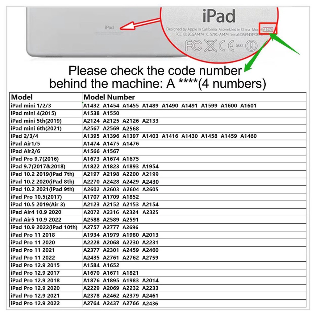 Para Apple Tablet Pad Ipad 10a 9a 8a 7a 6a 5a Gen Funda Con Soporte ...
