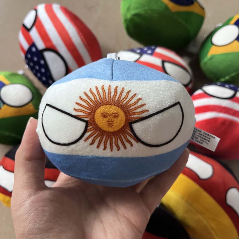 Nuevo Estilo De La Bola Del País De Peluche Polandball Colgante Bandera ...