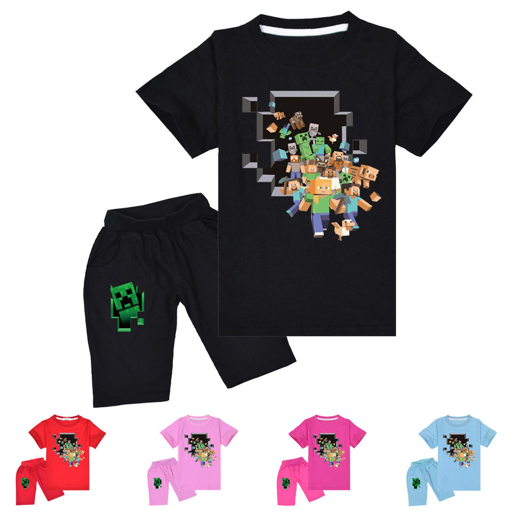 Niños Niñas Anime Dibujo Animado Minecraft Creeper Impreso Casual ...