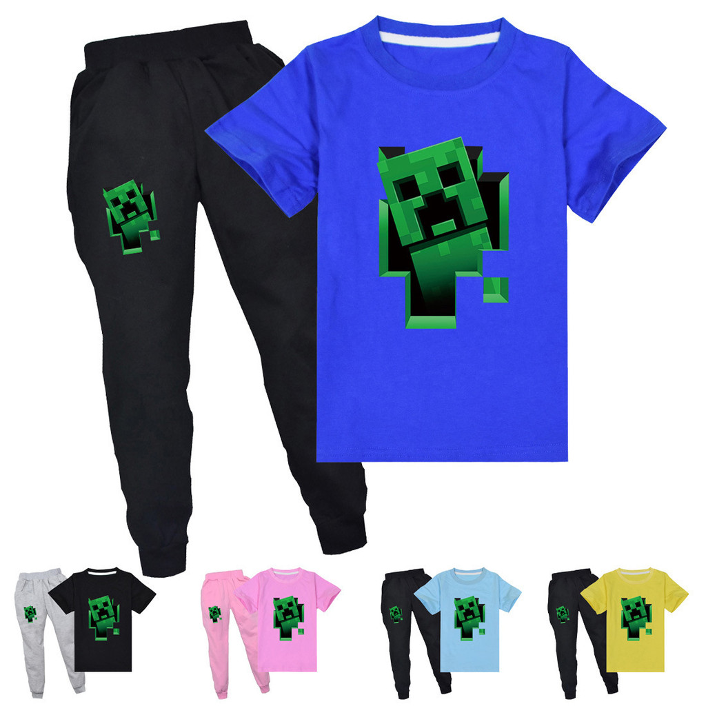 Niños Niñas Anime Dibujo Animado Minecraft Creeper Impreso Casual ...