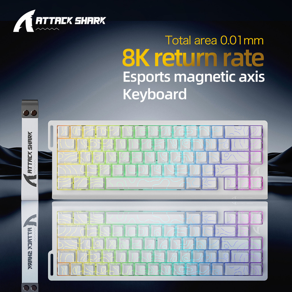 ATTACK SHARK X68HE E-sports Keyboard: Magnetic Axles Wired Connection ...