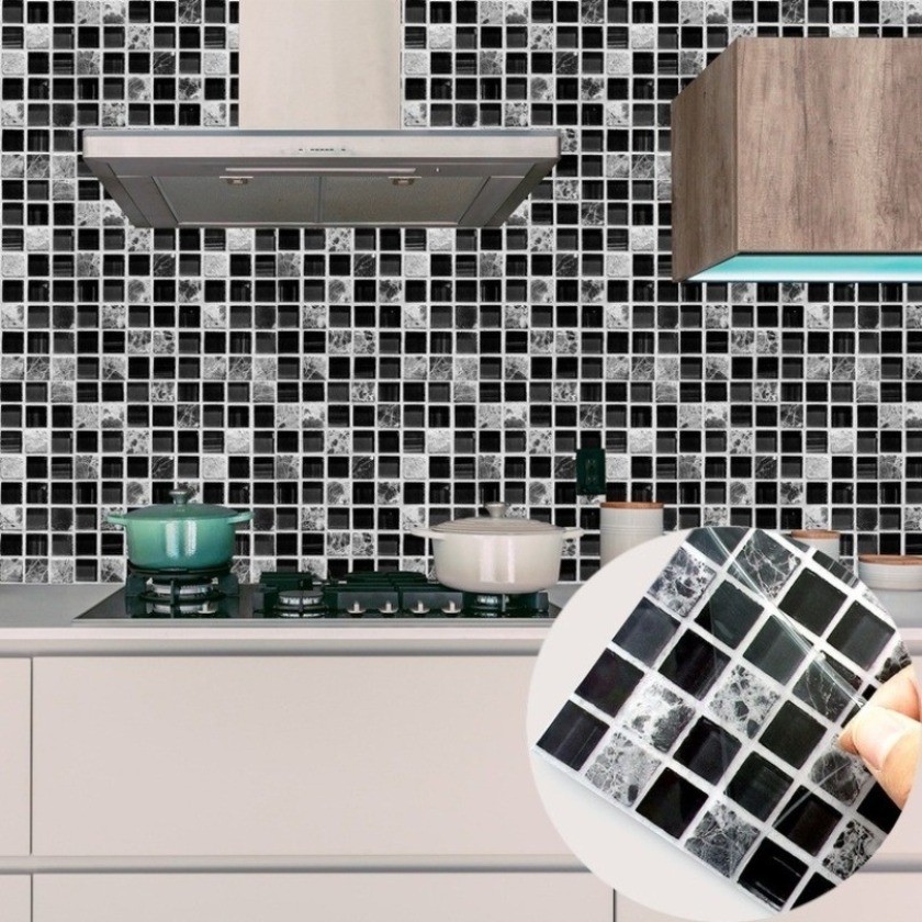 Mosaico De Vinilo Adhesivo Baño Stickers Decoración Para La Cocina ...