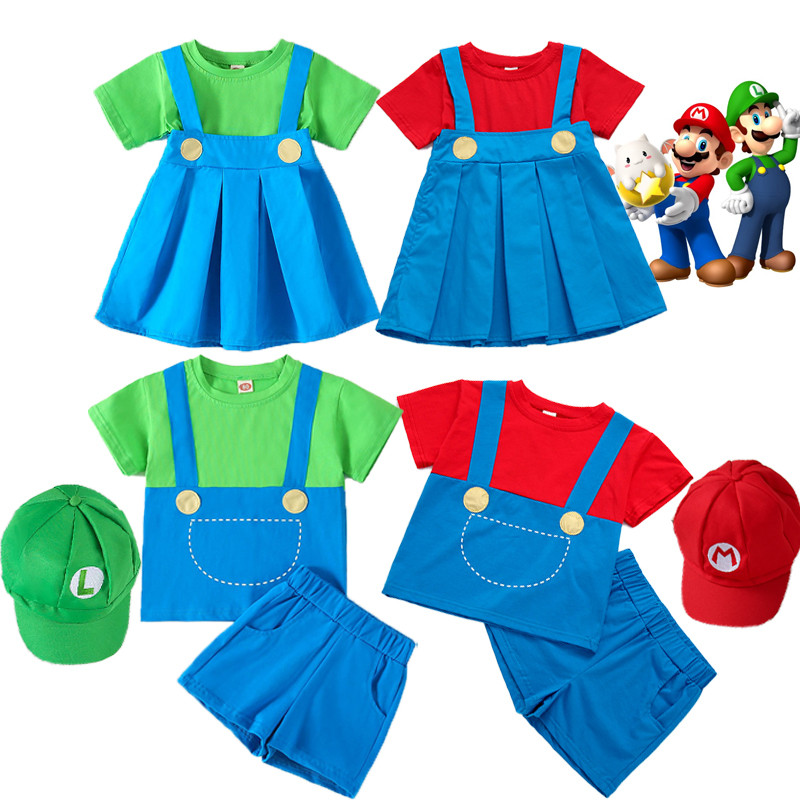 Juego De Película Super Mario Bros Luigi Disfraz Para Niños Niño Rojo ...