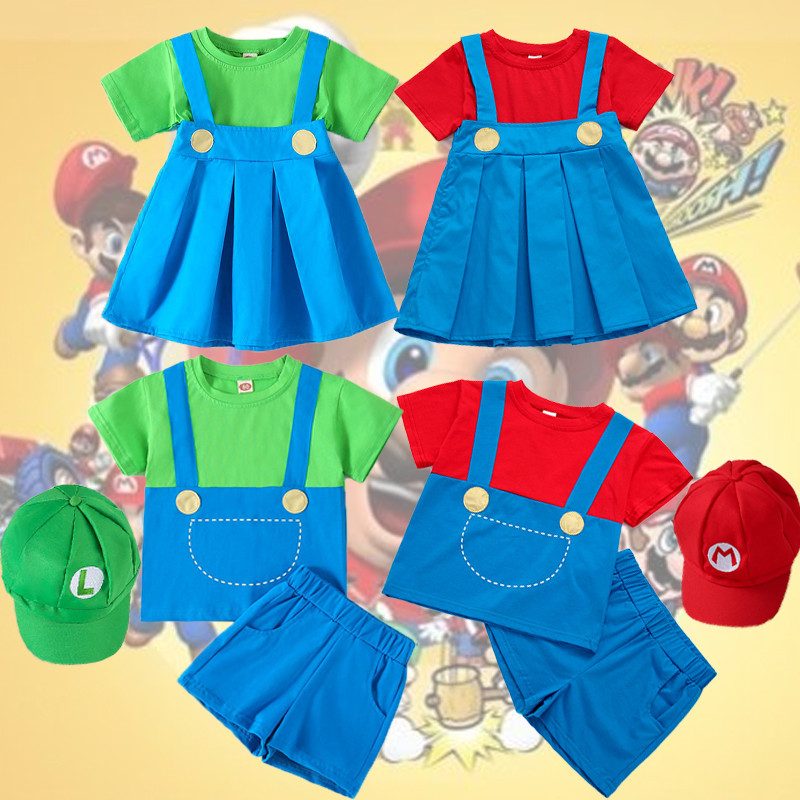 Juego De Película Super Mario Bros Luigi Disfraz Para Niños Niño Rojo ...