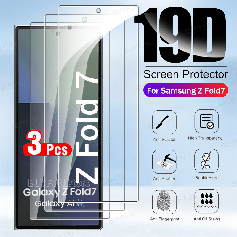 3 pieces For Samsung Galaxy Z Fold 7 5G Zfold7 zfold fold7 Tempered ...