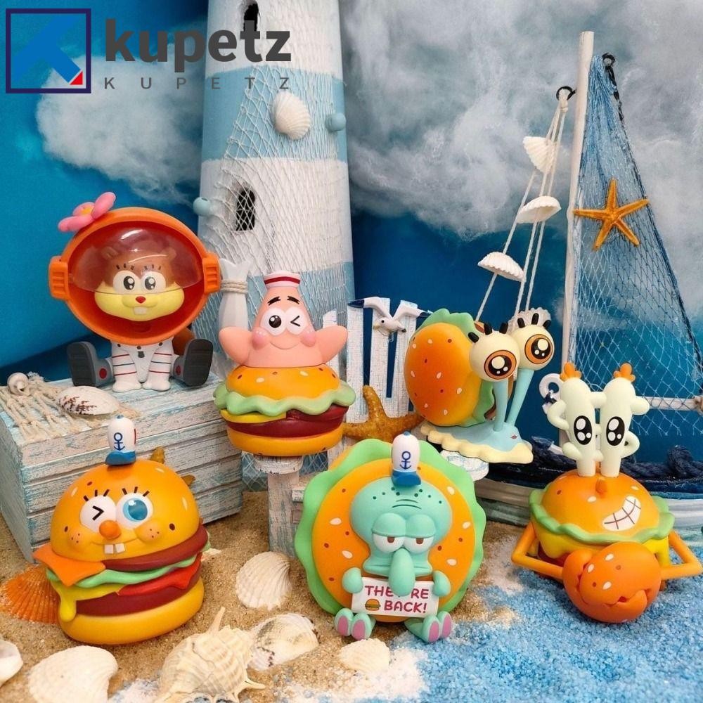 KUPETZ 6Pcs/Set Patrick Star Modelo De Juguete , PVC Bob Esponja ...