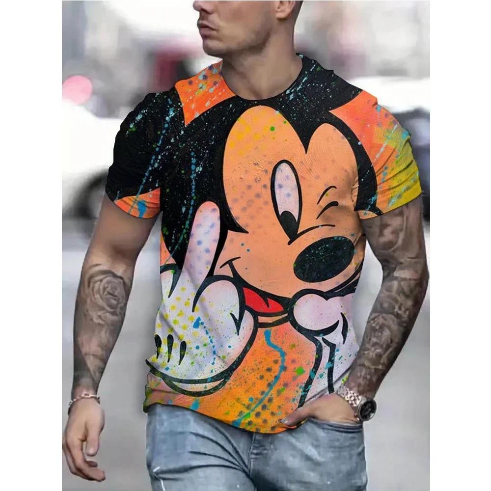 Polera De Cuello Redondo De Los Hombres De Verano Disney Mickey Mouse ...