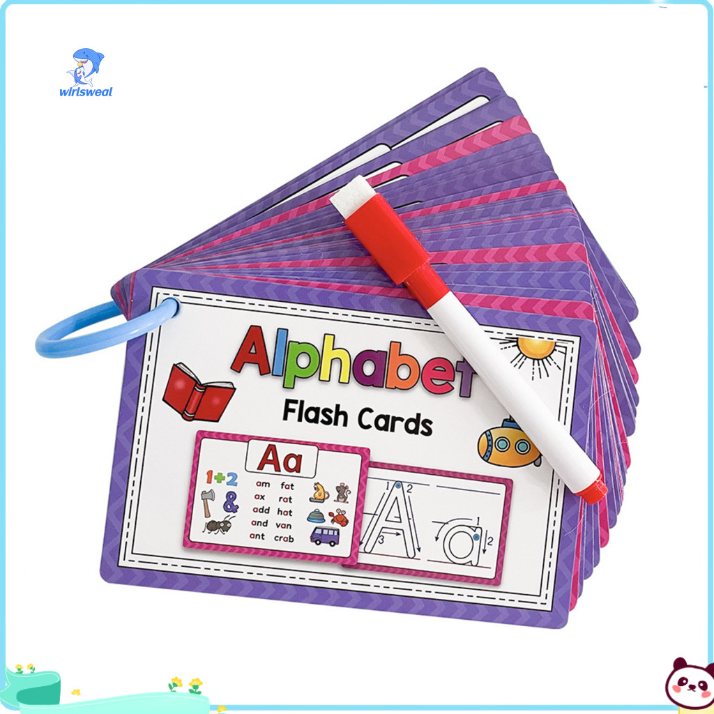 wirlsweal Alfabeto Flashcards Preescolar Niños Flash Cards Set ...