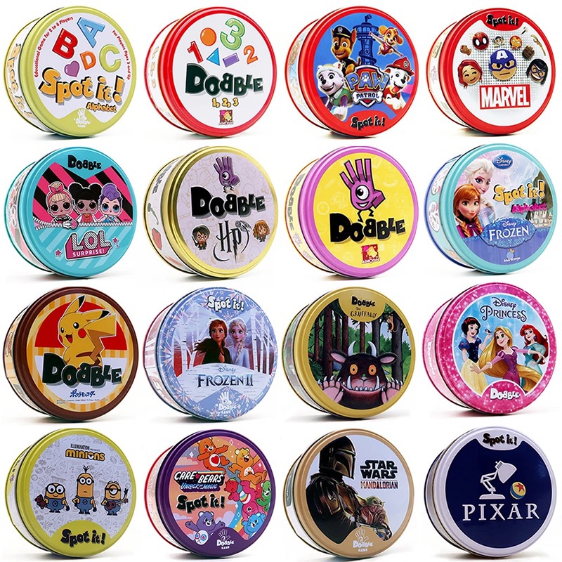 30/55PCS Juego De Cartas De Dobble Spot It Mesa Para Dobbles Niños HP ...