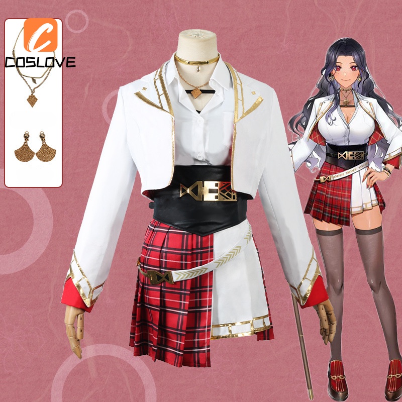 Nijisanji Vtuber Scarle Yonaguni Cosplay Full Set Traje De Falda Corta ...