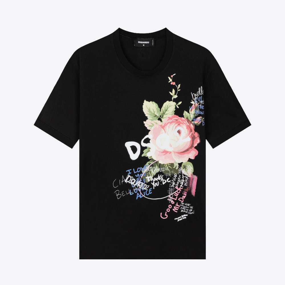 Spot DSQUARED2 D2 Square [Colección] Letra Negra Polera De Cuello ...