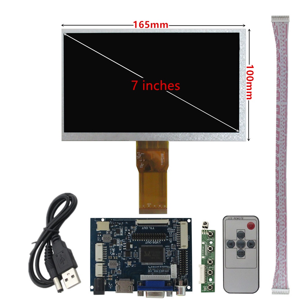 Pantalla LCD HD De 7 Pulgadas , HDMI , VGA , Placa Controladora De control AV , Adecuada Para ...