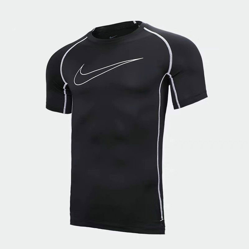 Polera De Manga Corta Para Hombre Gym Top Deportes Camisa De Compresión ...
