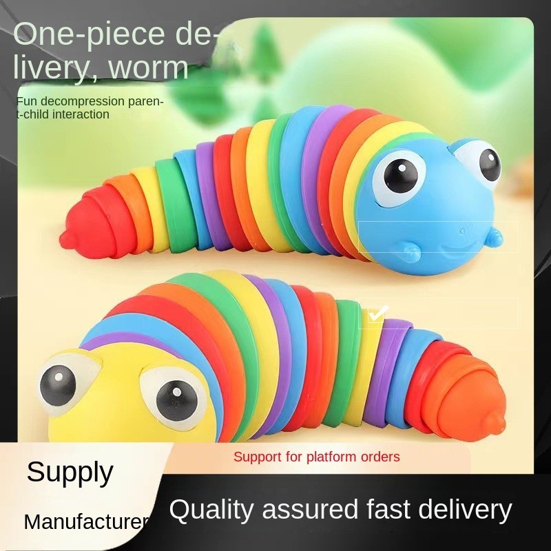 Juguete Colorido Caracol Moño Gusano Niños Educativos De Ventilación De Simulación De Torsión ...