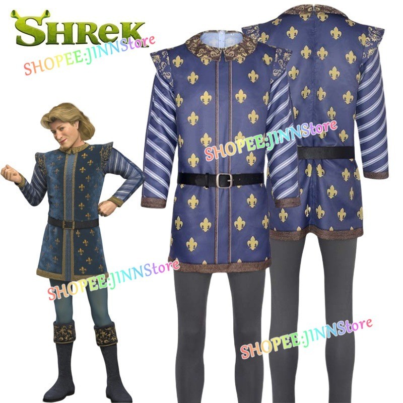 - JINN-Príncipe Encantador Cosplay Disfraz Anime SHREK Uniformes Traje ...