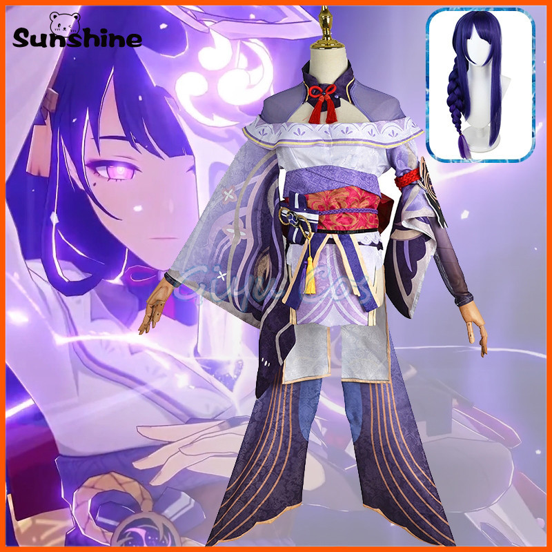 Beelzebul Raiden Shogun Cosplay Costume Genshin Impact Adulto Carnaval ...