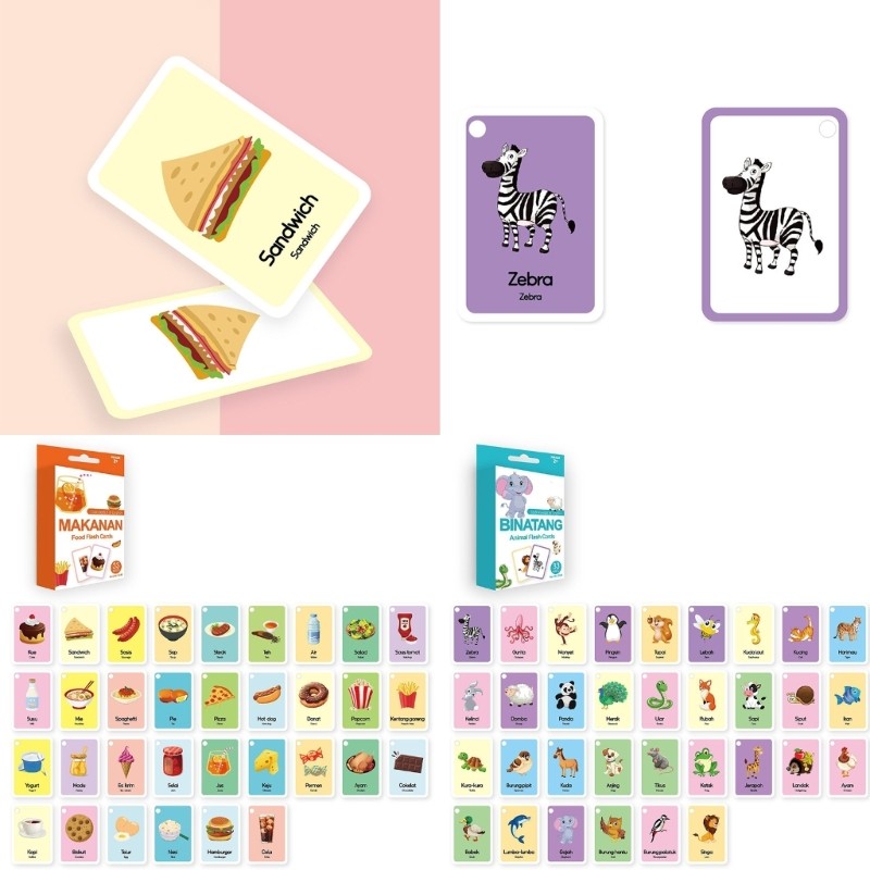 hi Pack De 33 Flashcards Bilingües Para El Aprendizaje Del Idioma De ...