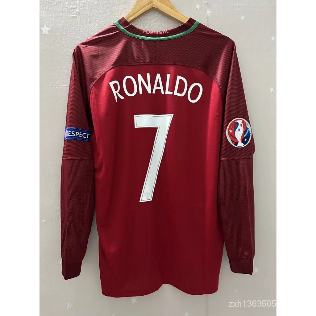 2016 Portugal Ronaldo Polera De Manga Larga De Alta Calidad