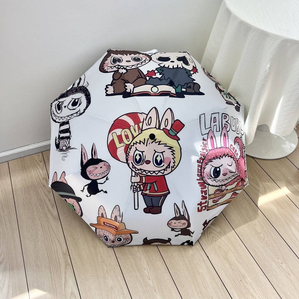 2024 Nuevo Estilo Popmart Labubu Paraguas Lluvia O Lluvia Dibujos ...