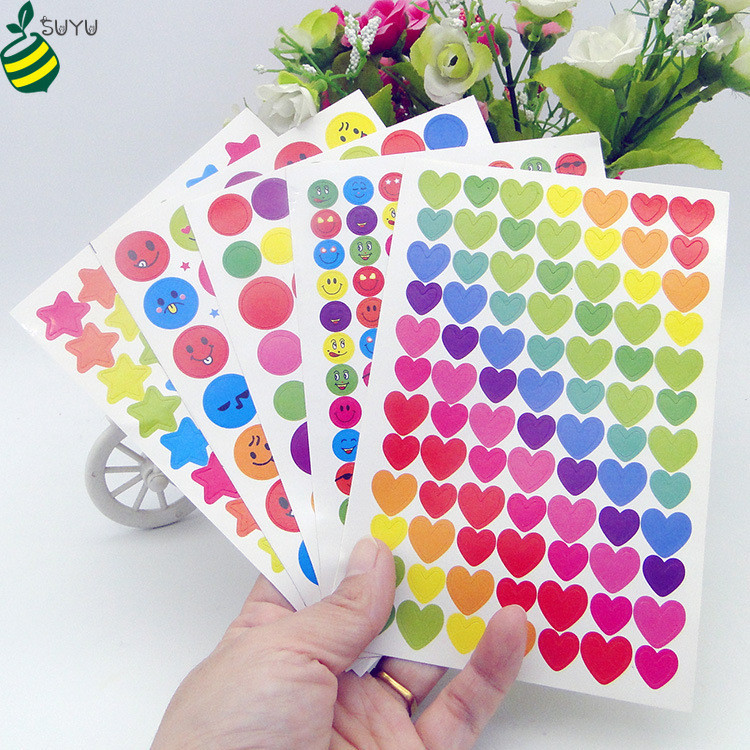 5 Unids/Pack Stickers De Recompensa Para Niños Con Caras Sonrientes ...