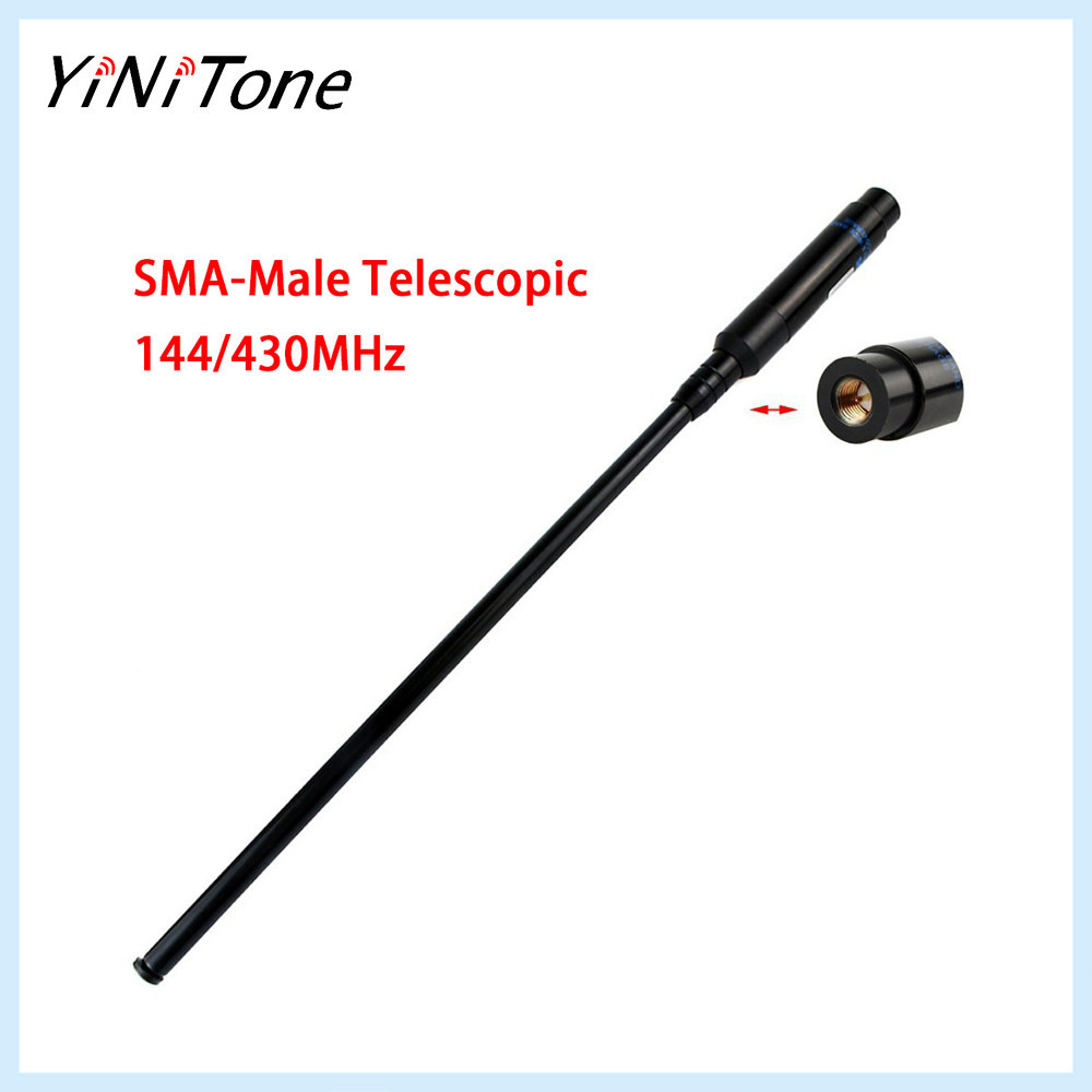 RH-660S SMA-Macho Antena Telescópica 144/430MHz Doble Banda Para YAESU VX-3R 5R 6R 7R 8R Walkie ...