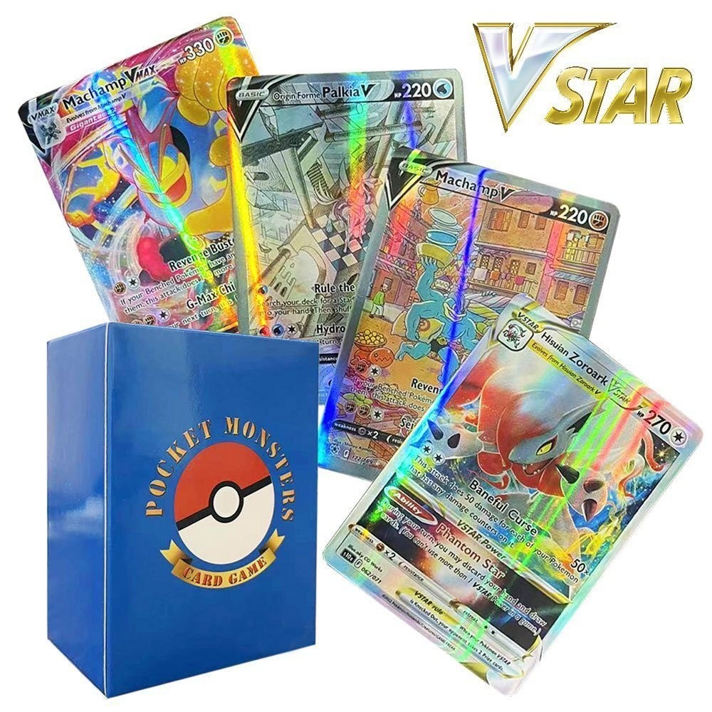 Juego De Cartas Holográficas 2022 Tarjeta Pokemon Vstar Vmax Gx Diy ...