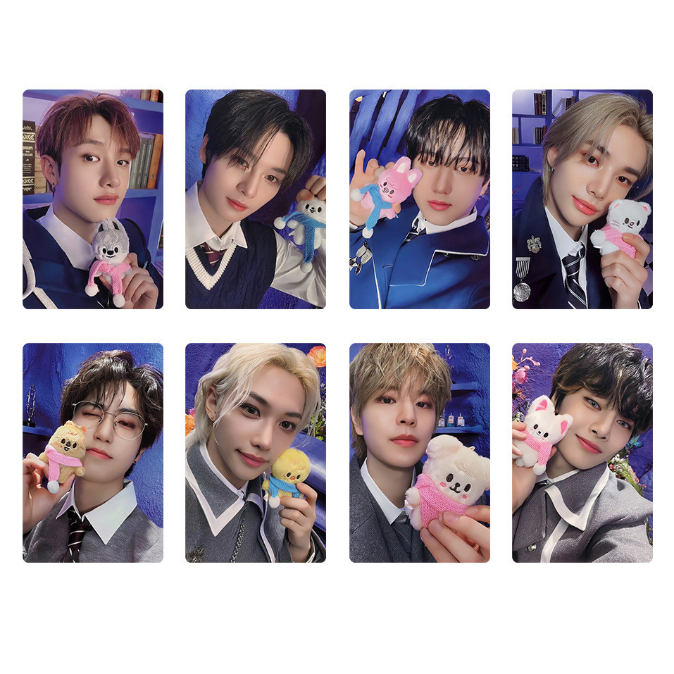 8-15pcs STRAY KIDS Magic School Photocards Transparent Bookmark cards ...
