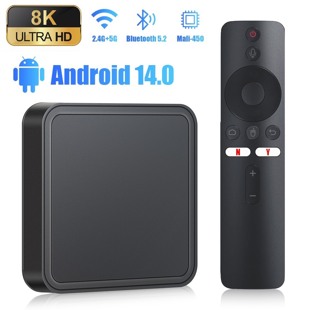 TV98 PRO ATV Smart TV Box Android 14 Allwinner H313 Cuatro Núcleos 2.4G/5G Doble Wifi BT 5.2 8K ...