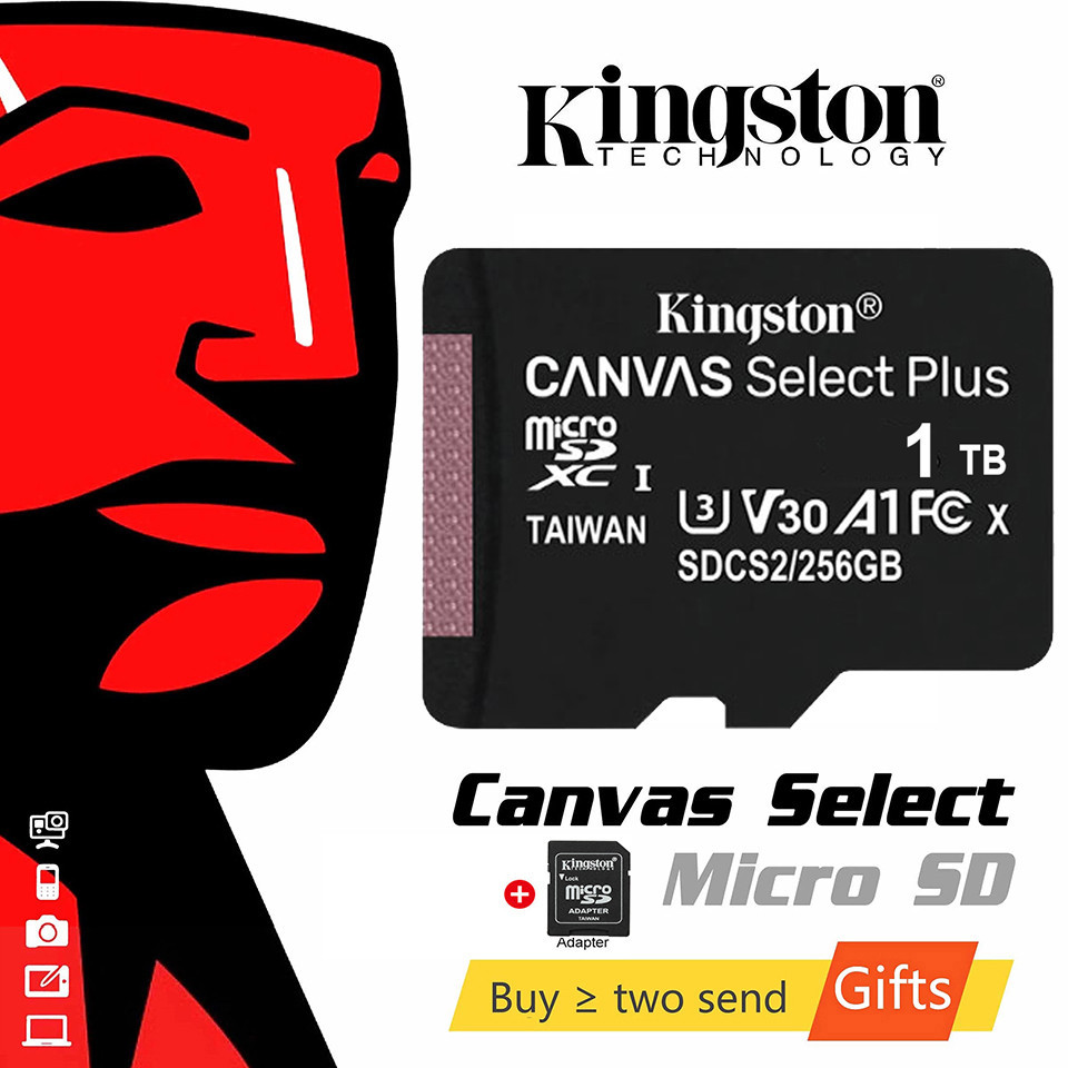 Kingston Canvas Select Plus Tarjeta microSD Class10 carte sd memoria 128GB 32GB 64GB 256GB 512G ...