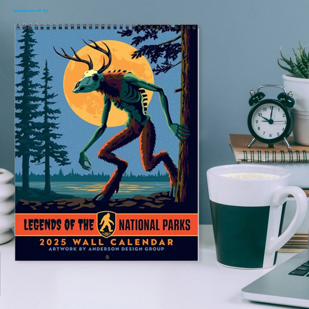 High-quality Monthly Calendar Vintage Style Planner Magical Creatures ...