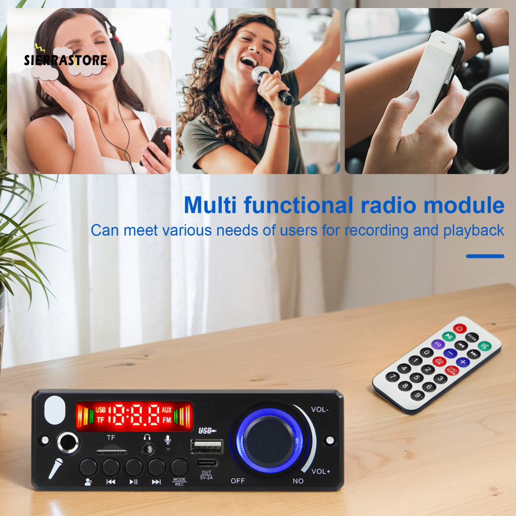 Digital Amplifier Board Power Compact Bluetooth with Fm Radio ...