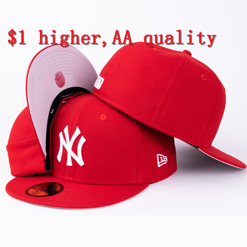 MLB New York Yankees Sombrero Ajustado Rojo Minimalista Básico Gorro De ...