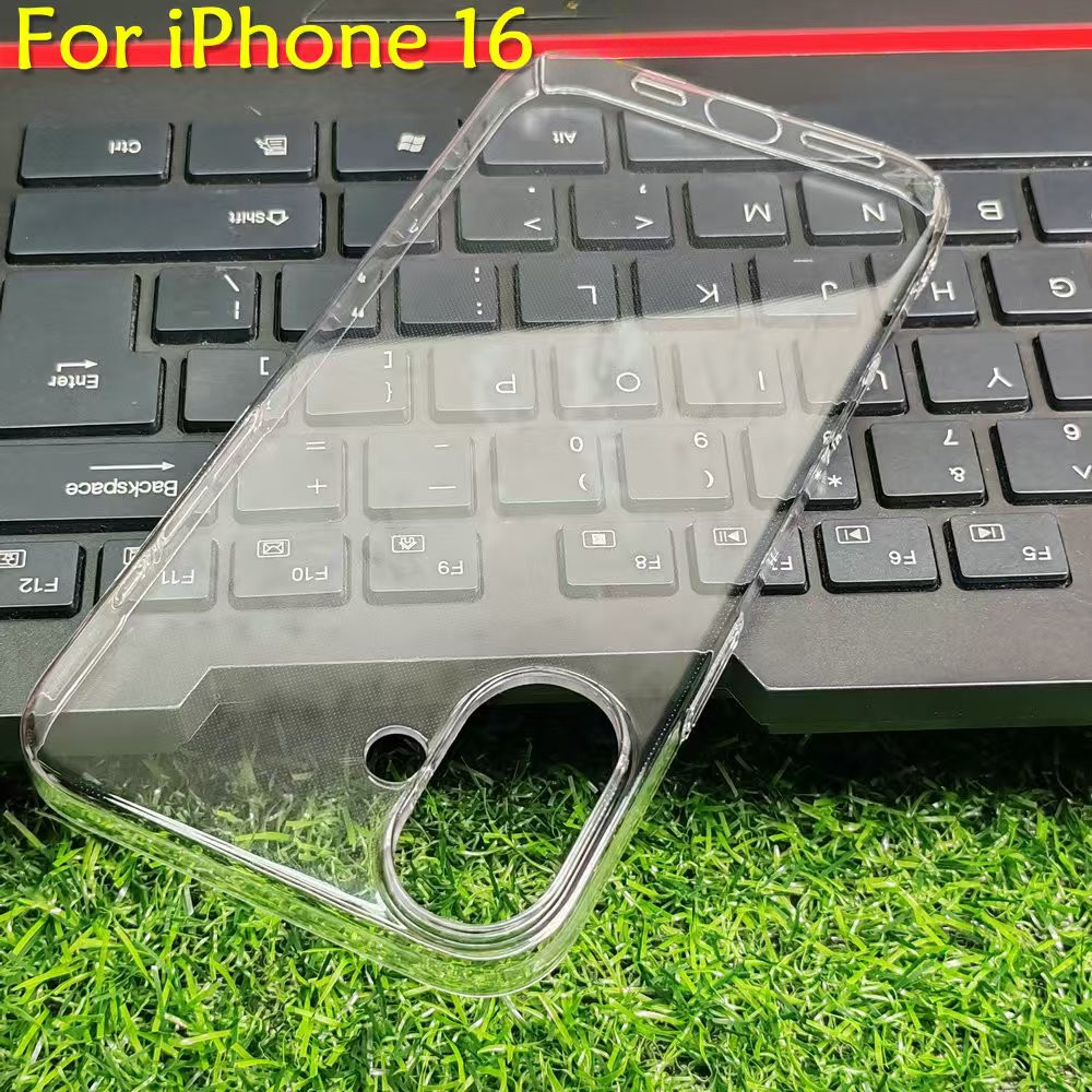 Para El Iphone 16 Pro Max Plus Caso Cristal Duro PC Claro De La Cámara ...
