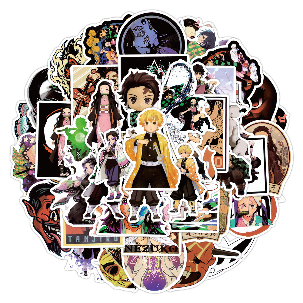 50 Piezas Demon Slayer : Kimetsu no Yaiba Colección De Stickers De ...