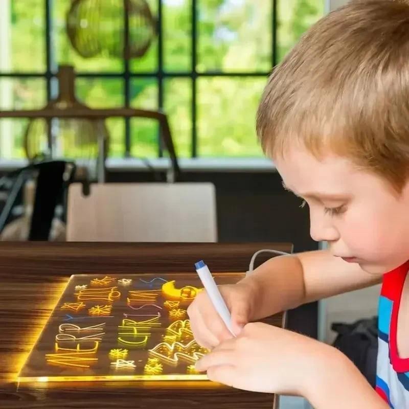 Tablero De Notas Led Con Colores Mensajes De Letras Con 7 Bolígrafos De ...