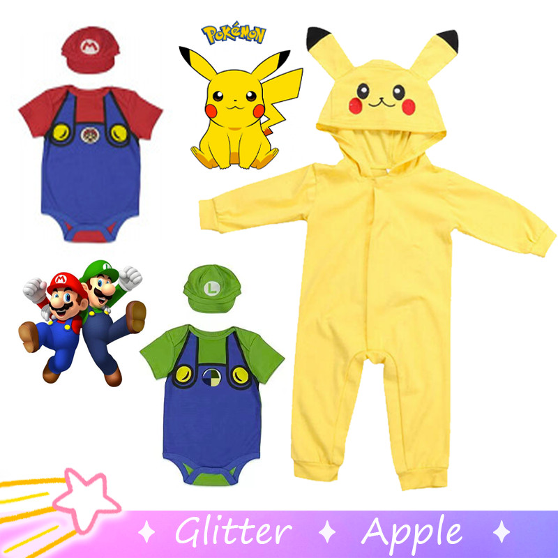 Pokemon Pikachu Mono Para Niños Niño Niña Amarillo Super Mario Verde ...