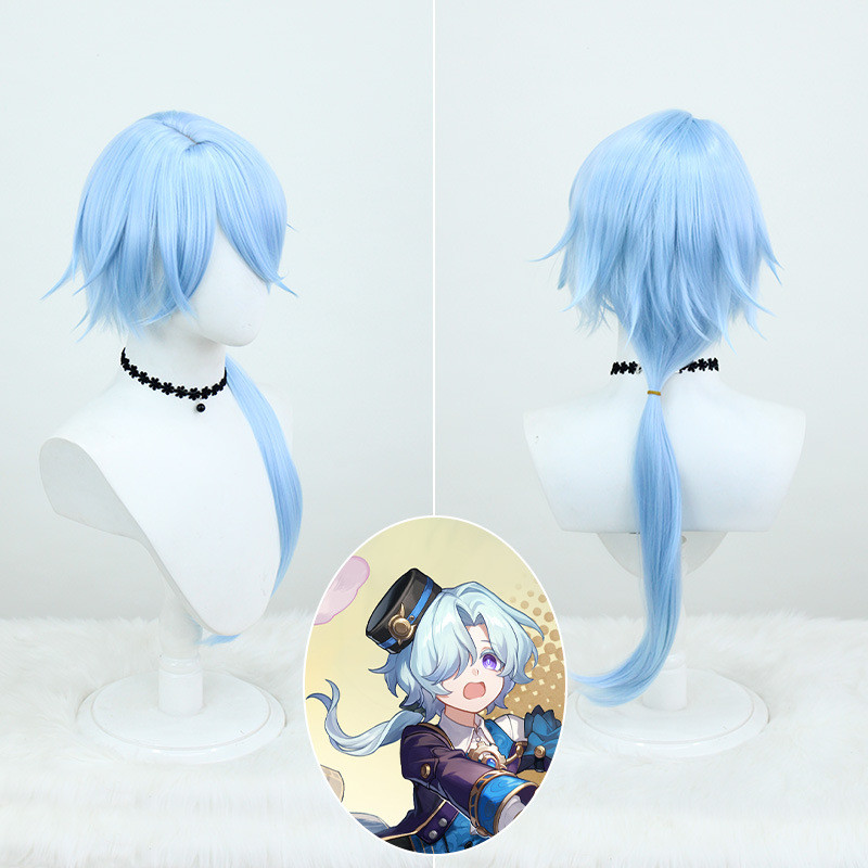 Peluca De Pelo Azul Para Honkai : Star Rail Misha Mikhail Char Legwork ...